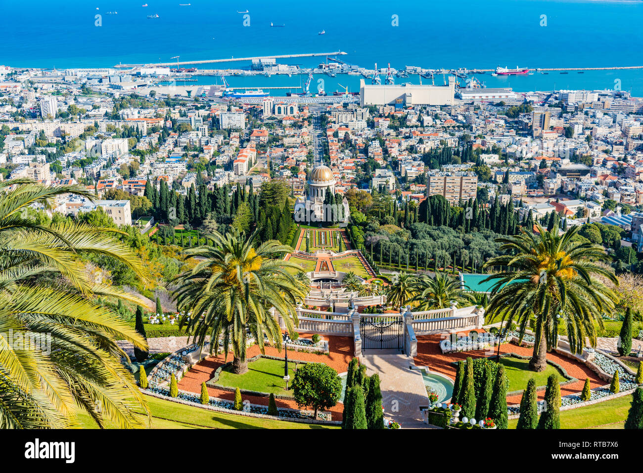Israel haifa bahai temple hi-res stock photography and images - Alamy