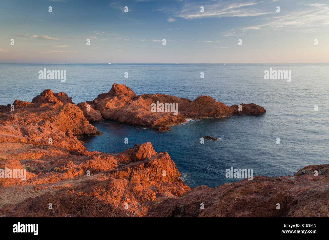 sea coast of cape dramont, Dramont, Provence, France Stock Photo - Alamy