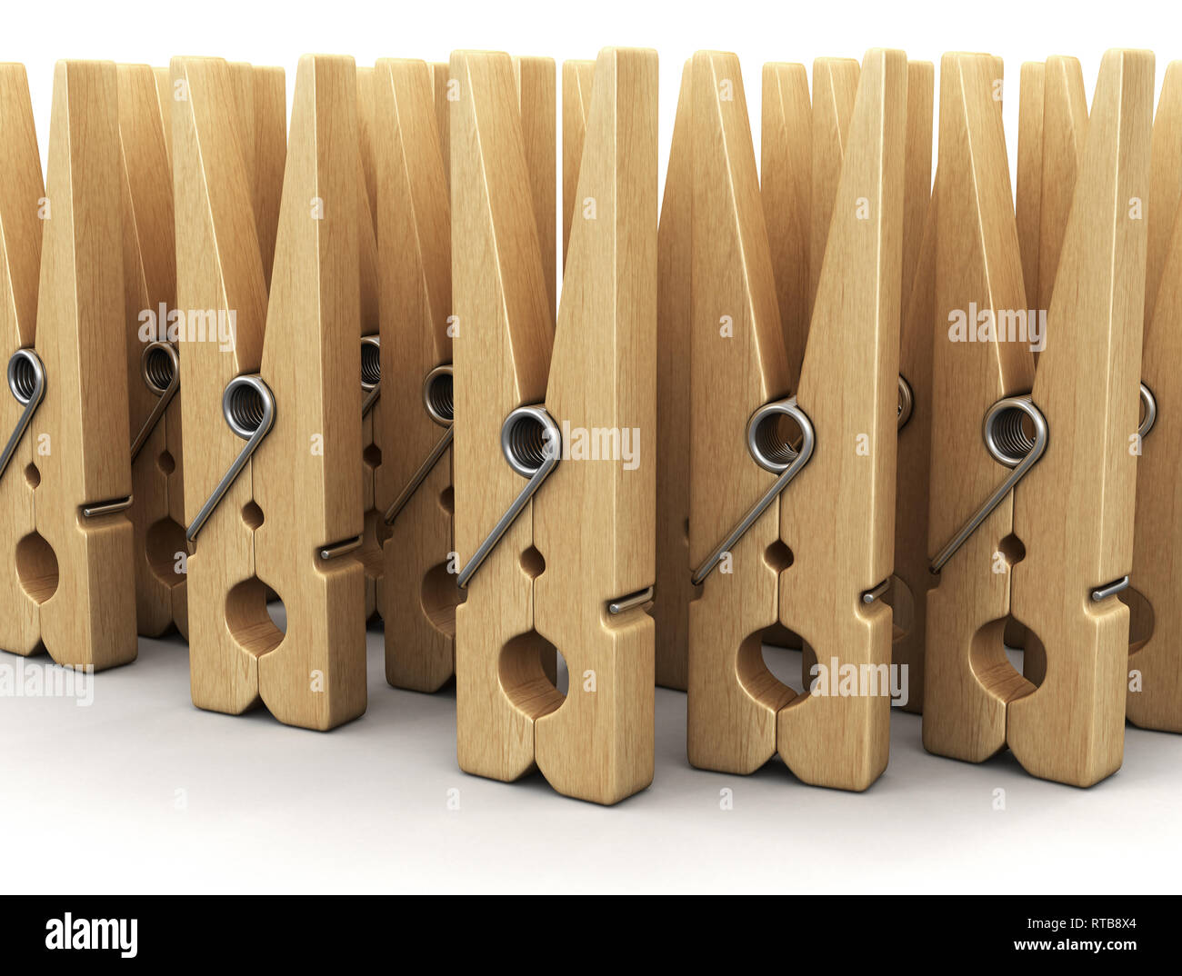 Wooden clothespins. Image with clipping path Stock Photo - Alamy
