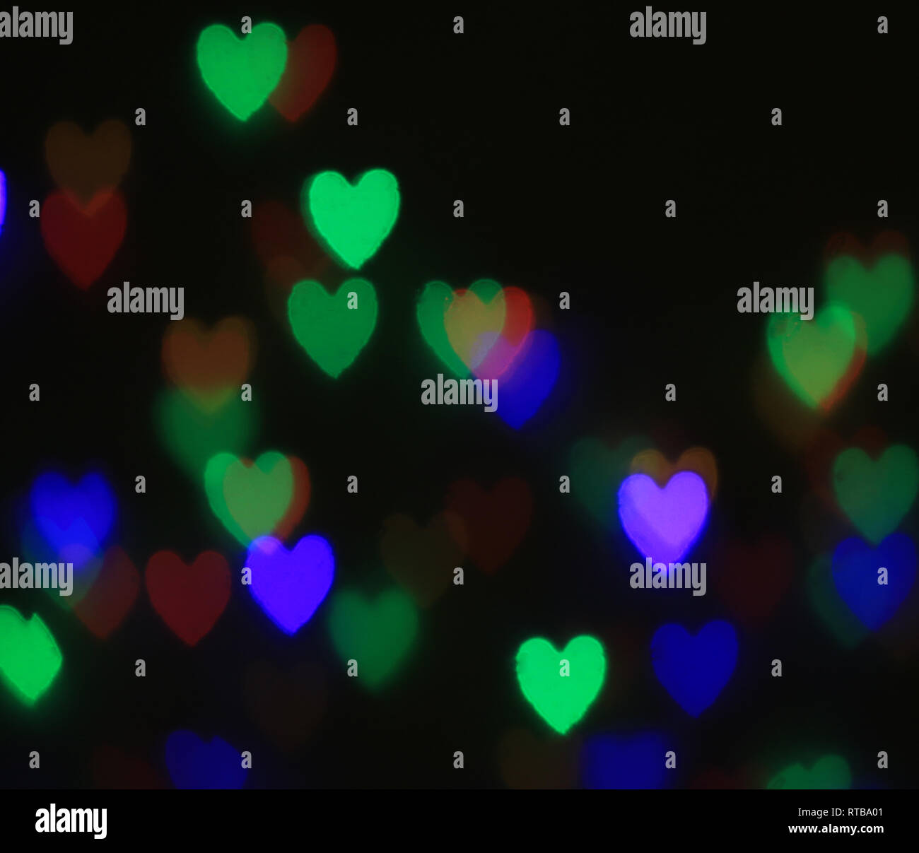 Bright glow hearts light hi-res stock photography and images - Alamy