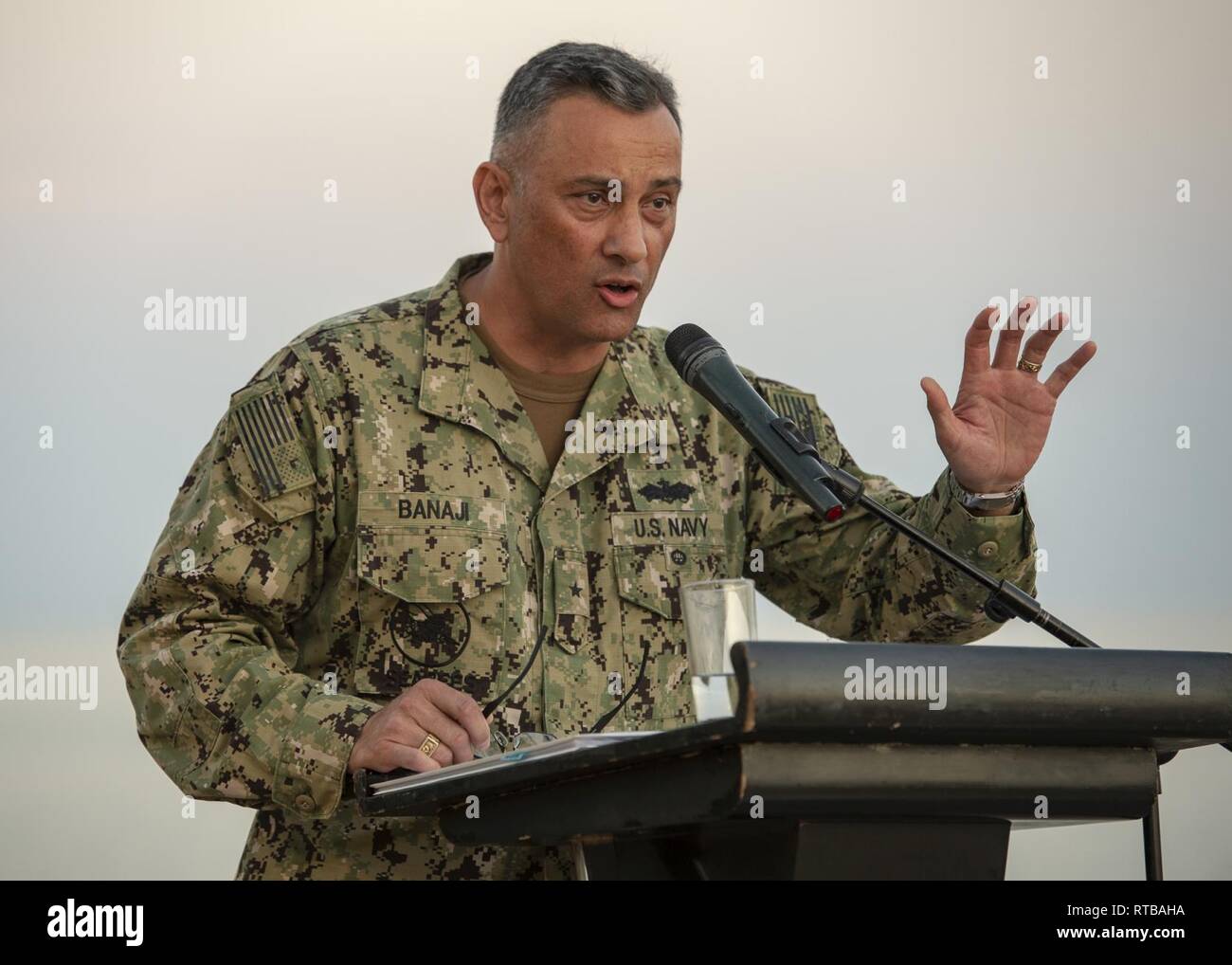 DJIBOUTI - U.S. Navy Rear Adm. Darius Banaji, commander, Naval ...