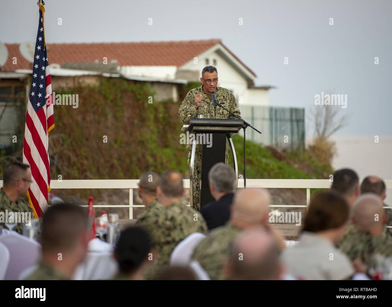 DJIBOUTI - U.S. Navy Rear Adm. Darius Banaji, commander, Naval ...