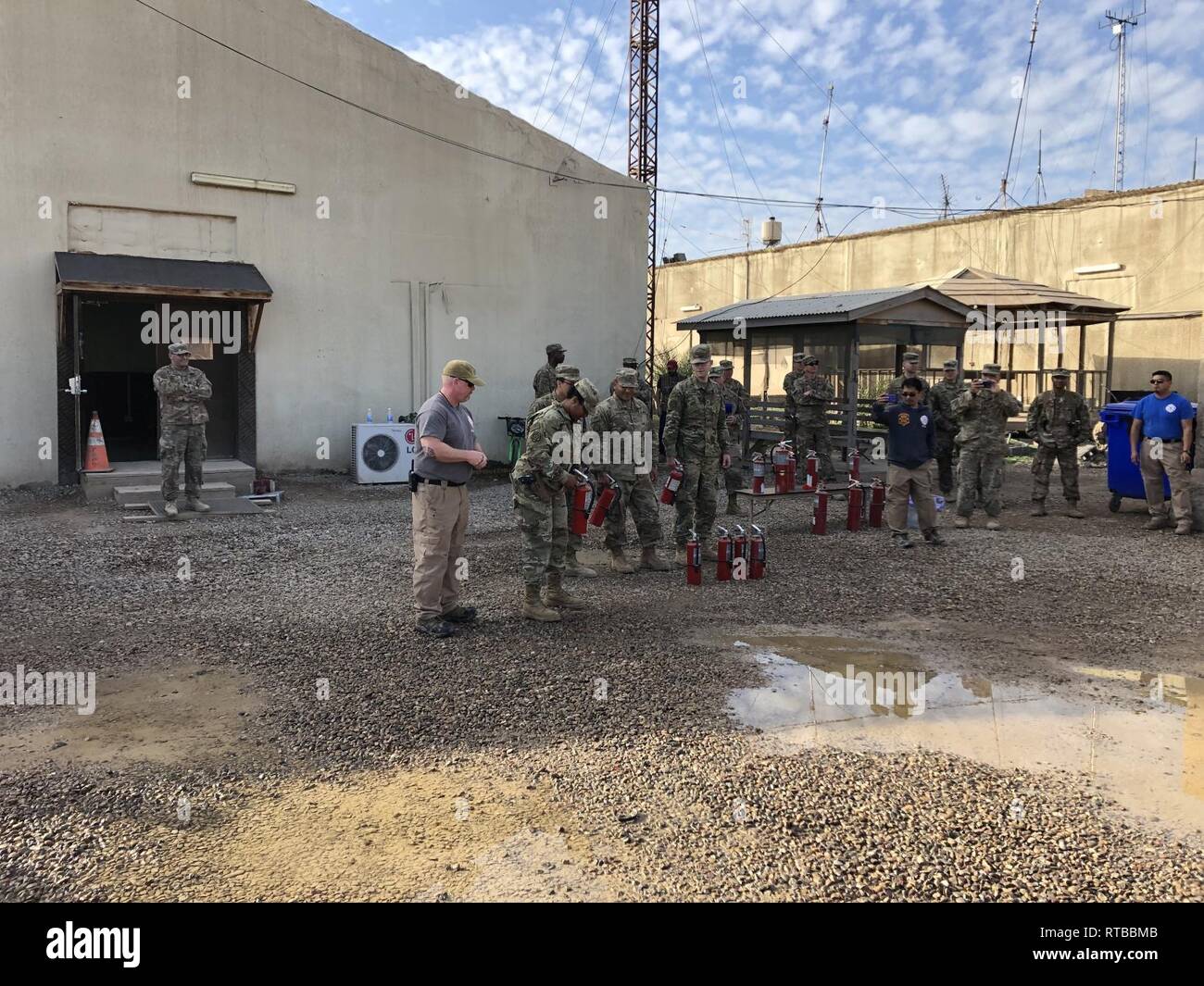Camp Taji, Iraq, firefighters train 108th Sustainment Brigade Soldiers ...