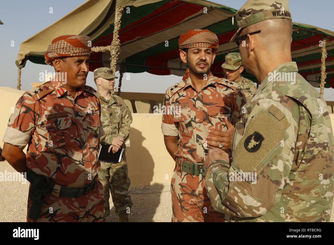 U.S. Army Brig. Gen. Michael Wickman, right, deputy commanding general ...