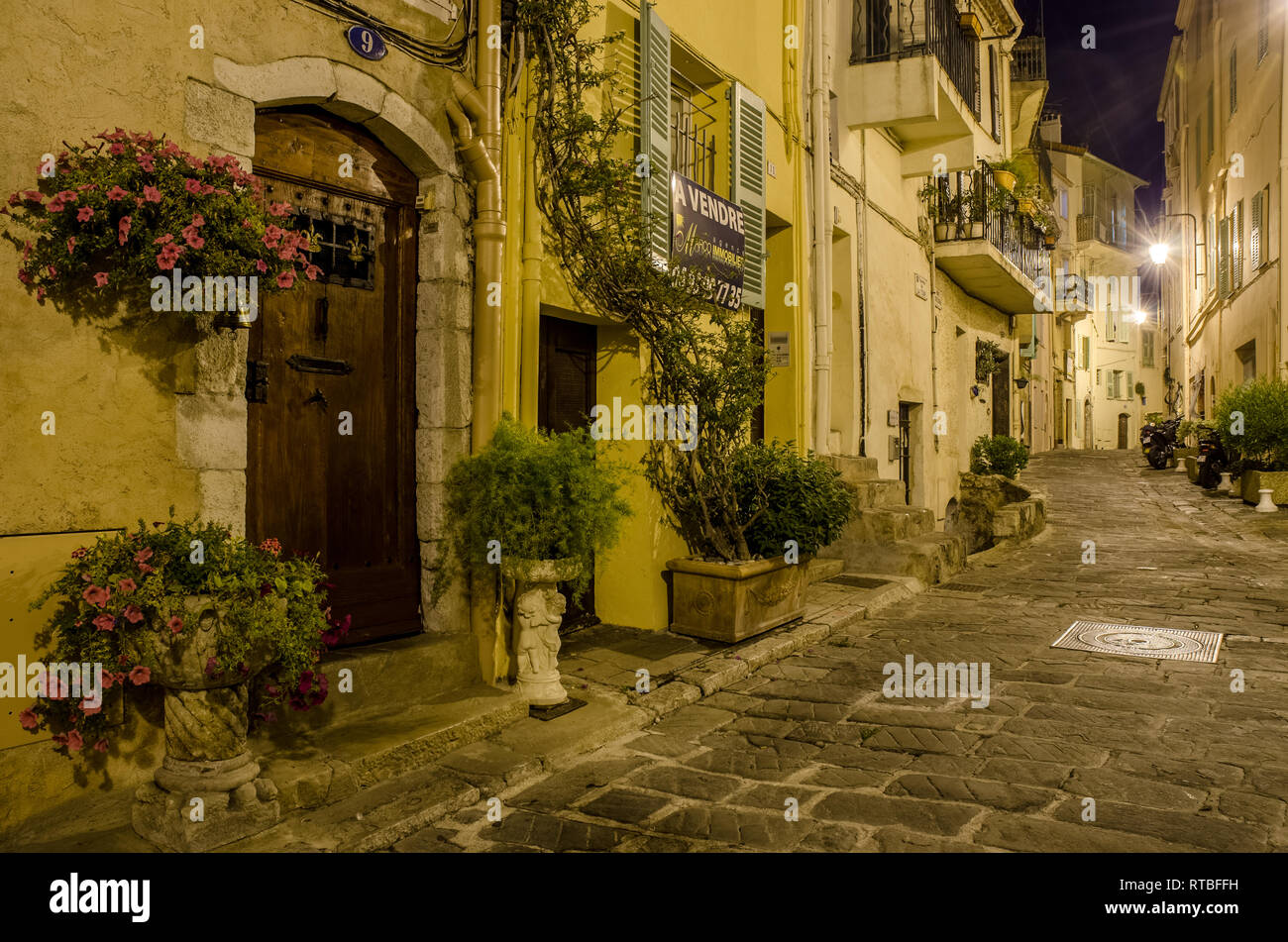 CANNES FRANCE SEP 2018 street in Cannes city, Provence, France Stock ...