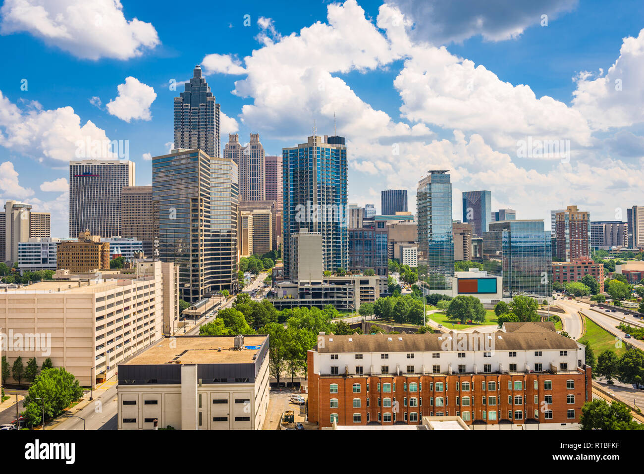 Atlanta, Georgia, USA downtown city skyline at dusk Stock Photo - Alamy