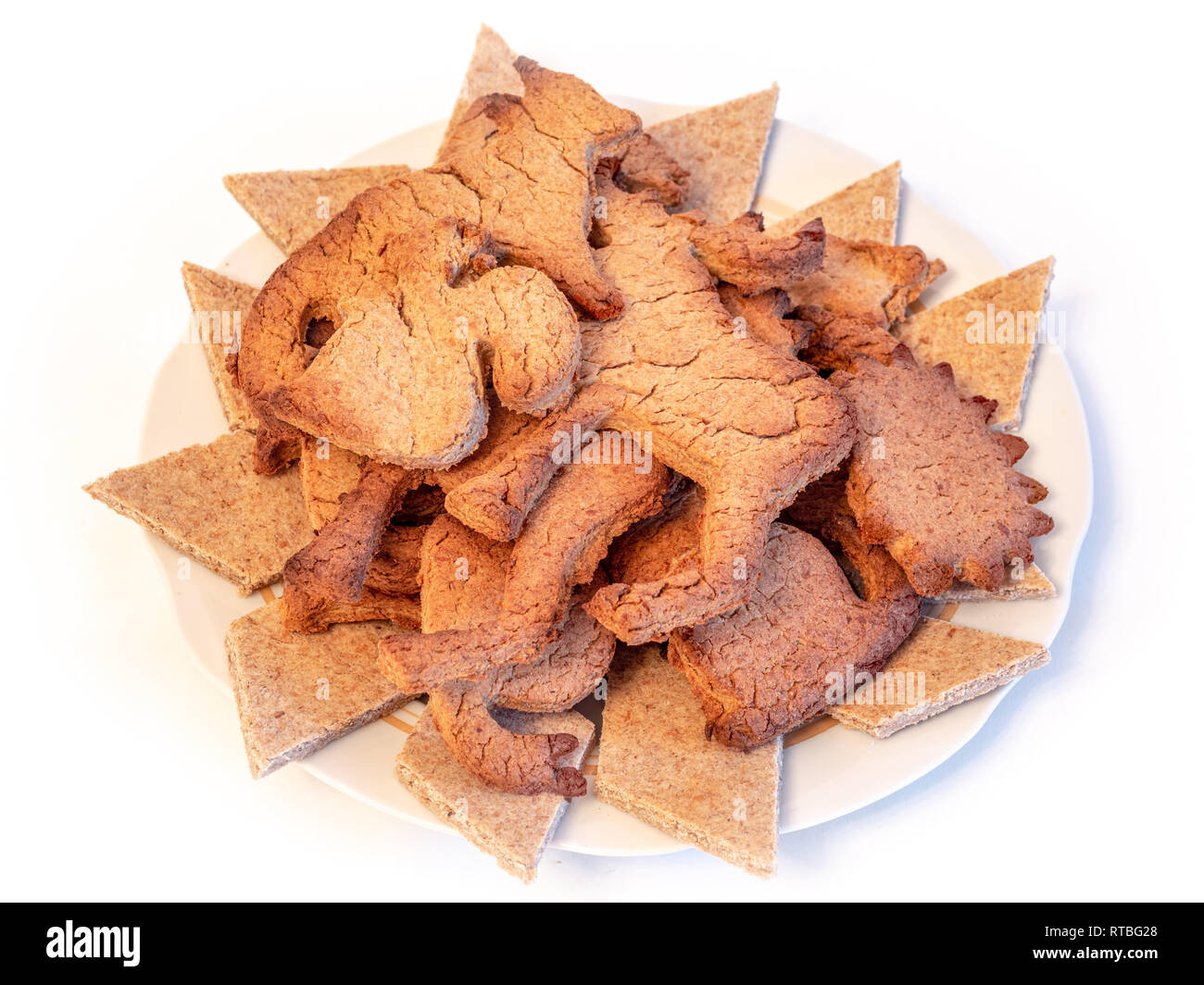 Red plate gingerbread cookies Cut Out Stock Images & Pictures - Alamy