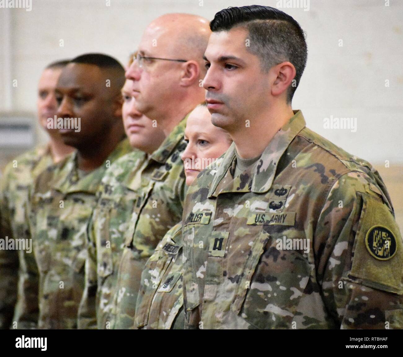 Army Capt. Marcus J. Miller, Information Operations officer, prepares ...