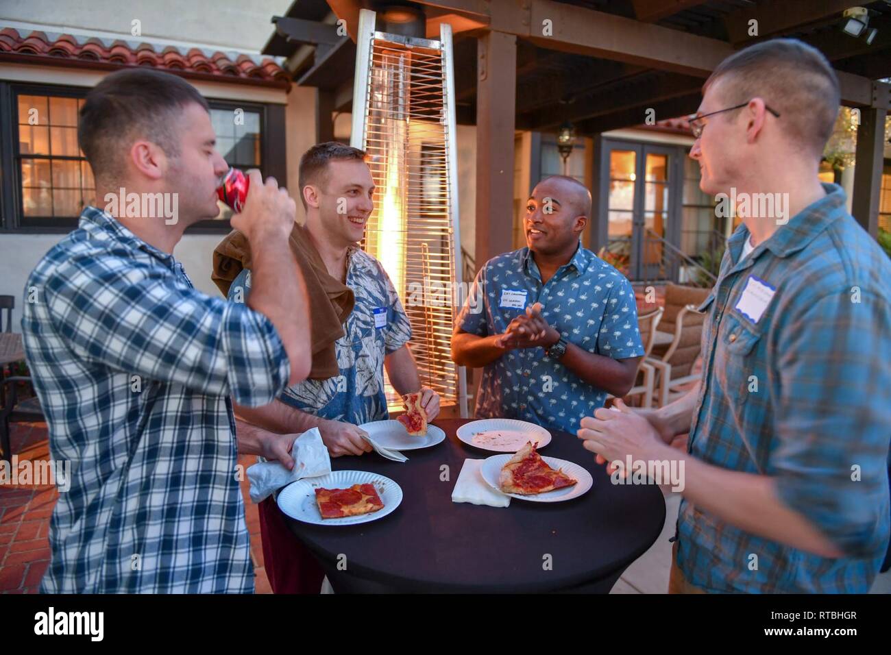 Basic Division Officer Course (BDOC) students attend a social hosted by ...