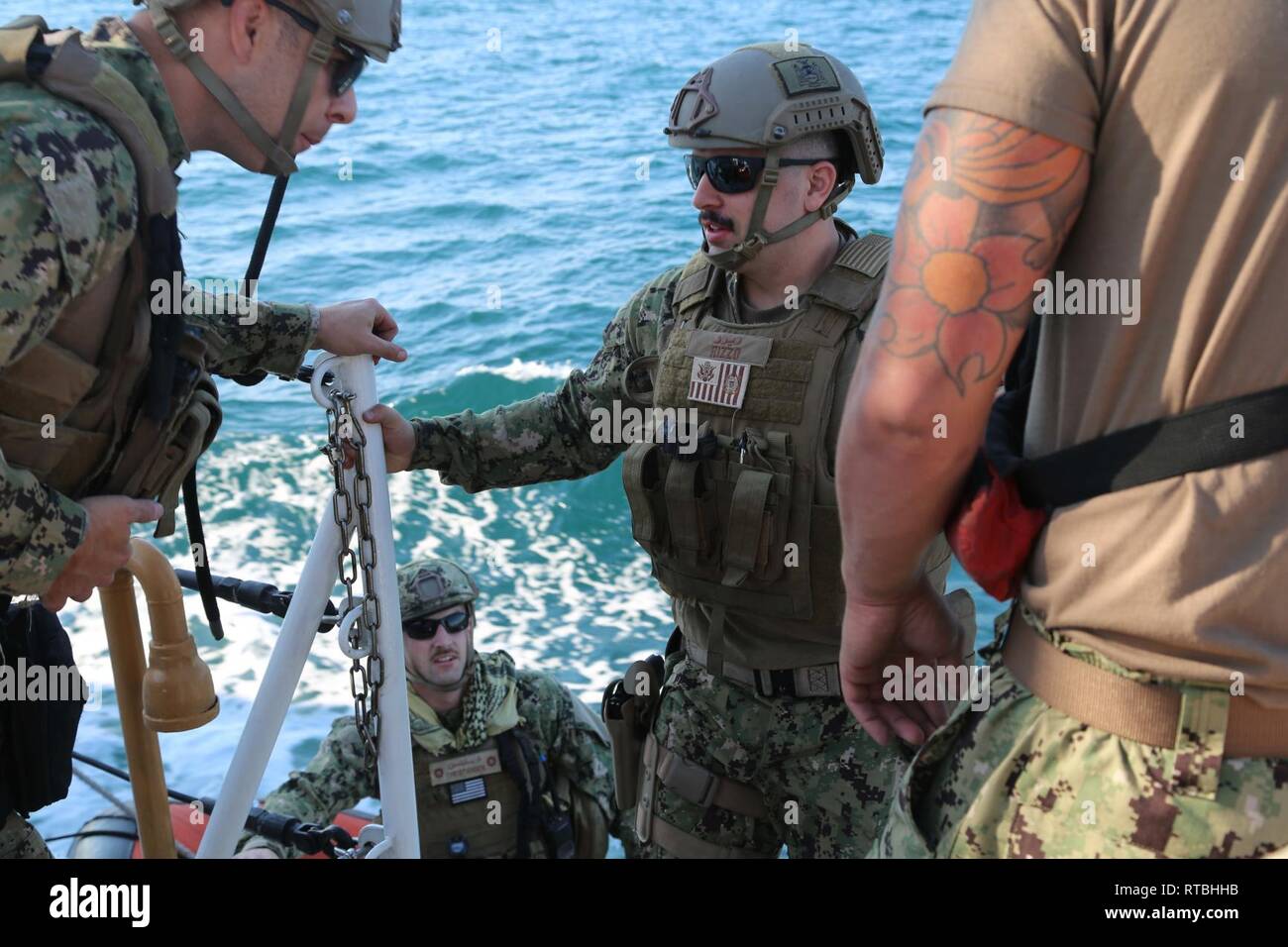 ARABIAN GULF (Feb. 07, 2019) U.S. Coast Guard Lt. j.g. James Rizzo ...