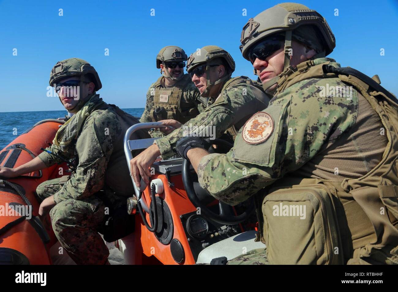 ARABIAN GULF (Feb. 07, 2019) U.S. Coastguardsmen assigned to Island ...