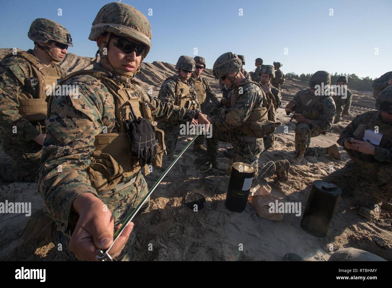 U.S. Marine Corps Cpl. Rafael Martinez with Alpha Company, 8th Engineer ...