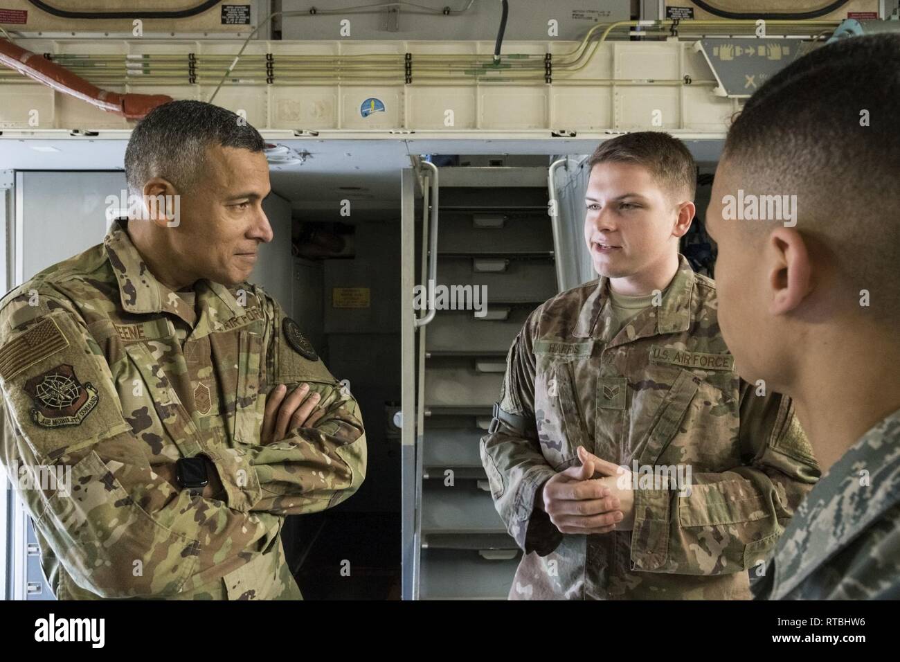 From left, U.S. Air Force Chief Master Sgt. Terrence Greene, command ...