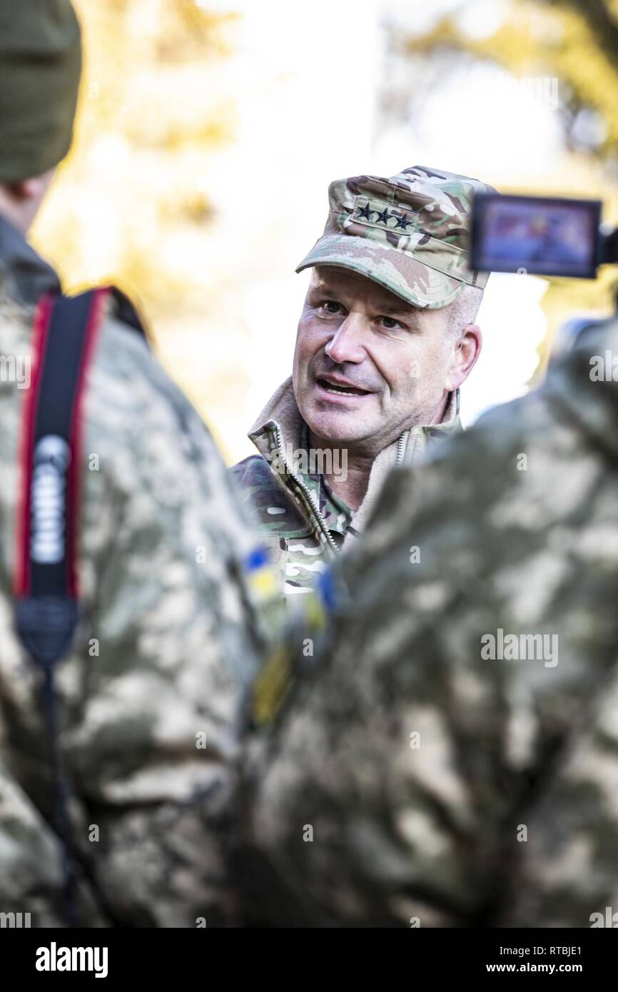 U.S. Army Europe Commanding Officer, Lt. Gen. Christopher Cavoli speaks ...