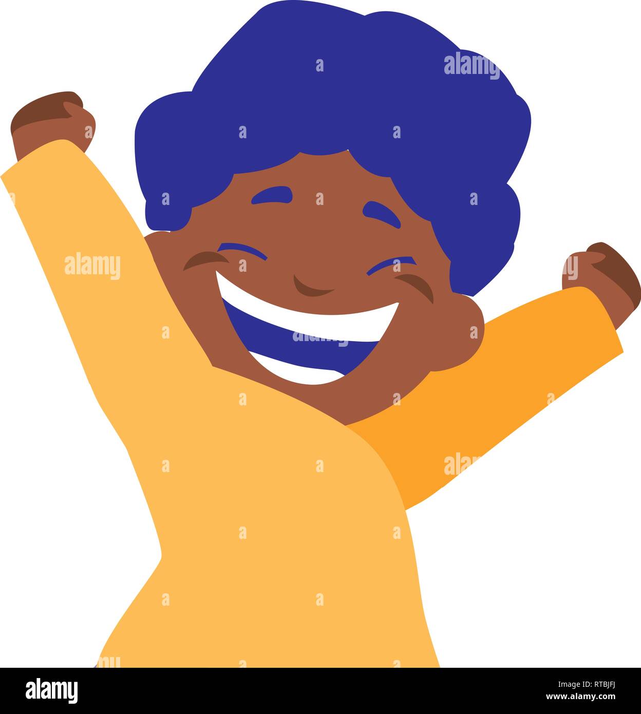 happy black boy celebrating vector illustration design Stock Vector ...