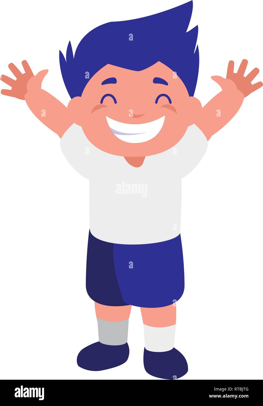 happy fat boy celebrating vector illustration design Stock Vector Image ...