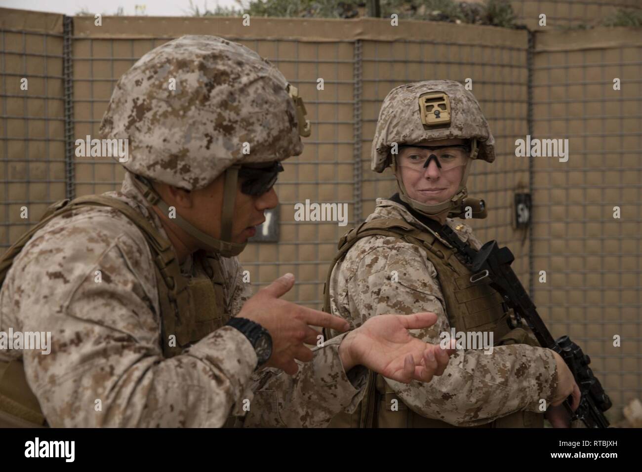 U.S. Marine Staff Sgt. Oleary Ramos, a radio chief with Special Purpose ...