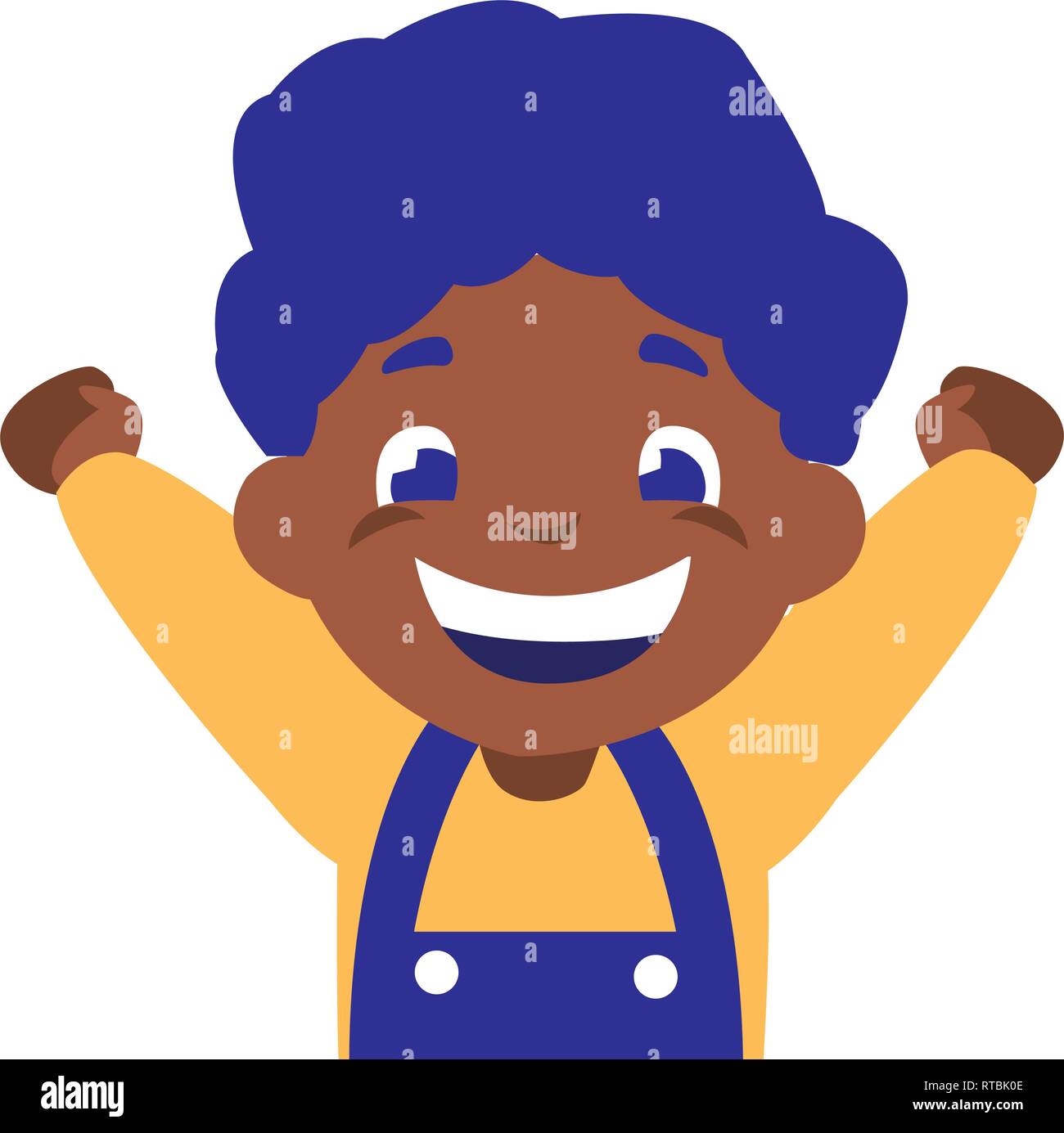 happy black boy celebrating vector illustration design Stock Vector ...