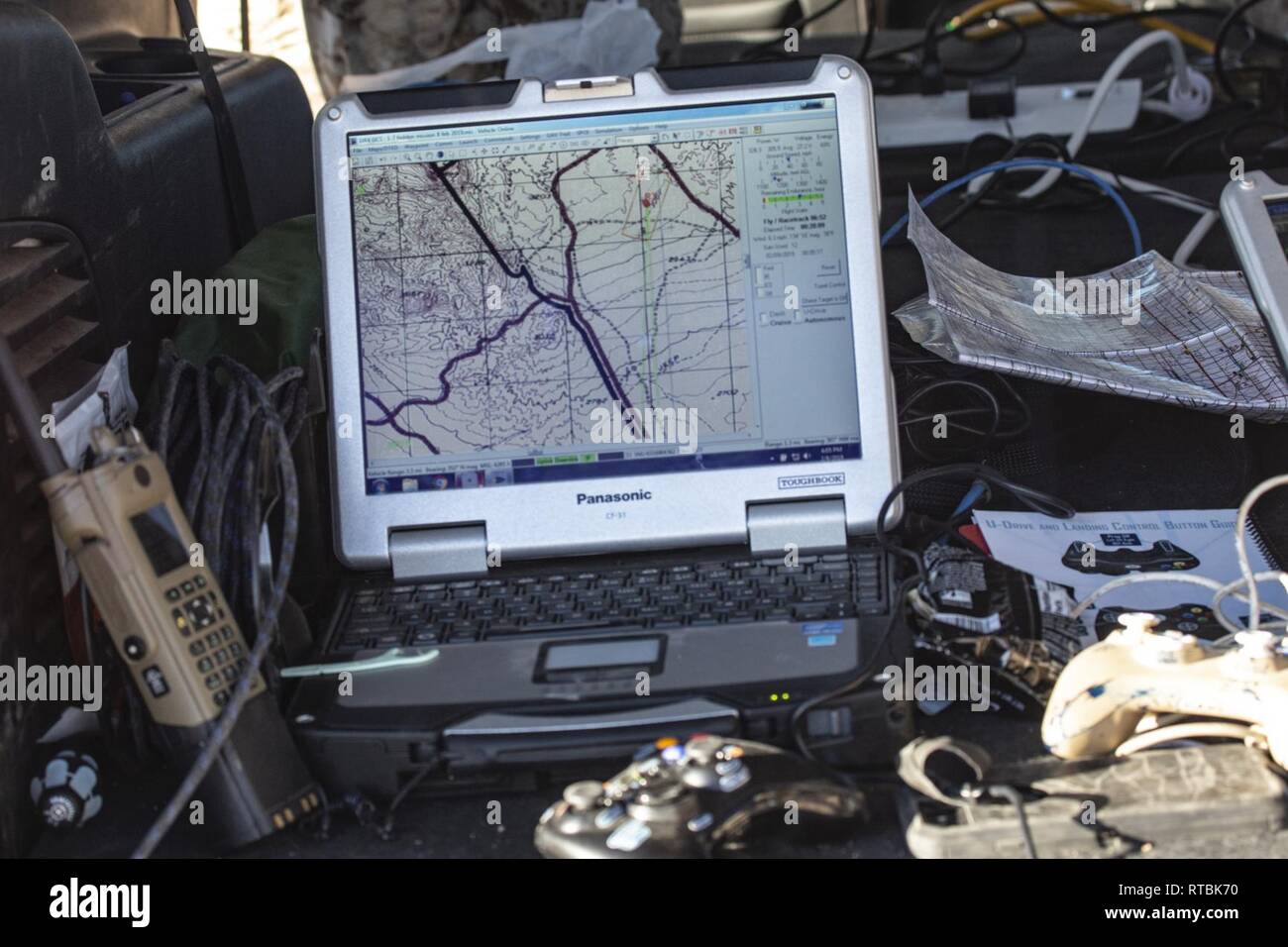 U.S. Marines with Marine Air-Ground Task Force-6 (MAGTF-6) use a ...