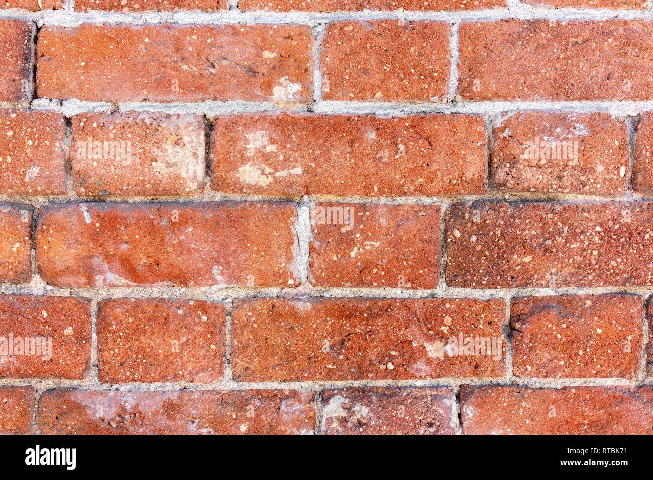 Fragment of a 19th century brick wall. Vintage bricks. Old wall Stock ...