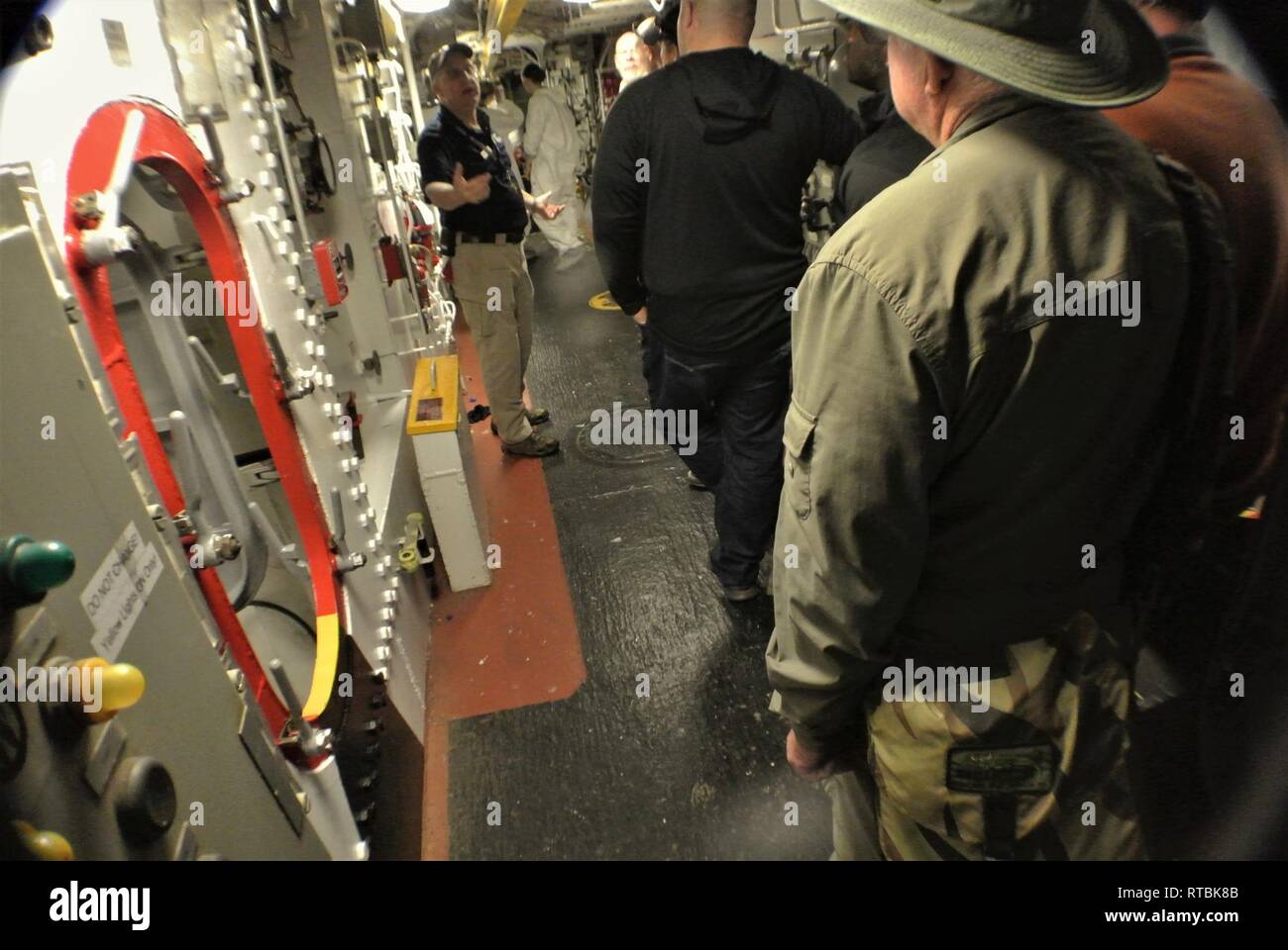 Scenes from a guided Engine Room Tour aboard the USS Wisconsin (BB 64 ...