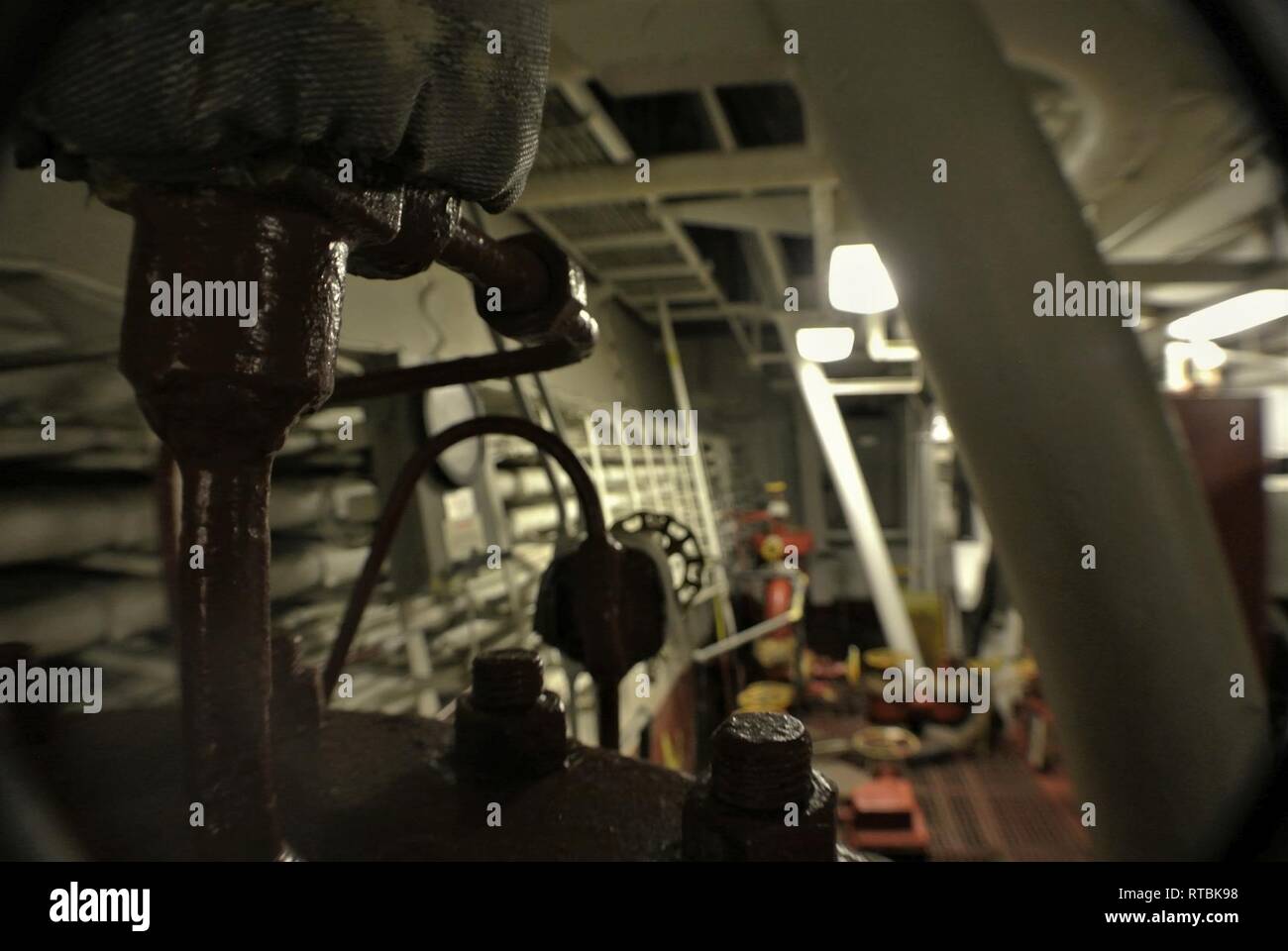 Scenes from a guided Engine Room Tour aboard the USS Wisconsin (BB 64 ...