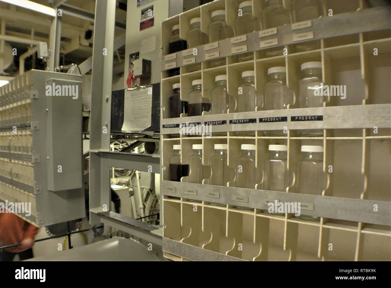 Scenes from a guided Engine Room Tour aboard the USS Wisconsin (BB 64 ...