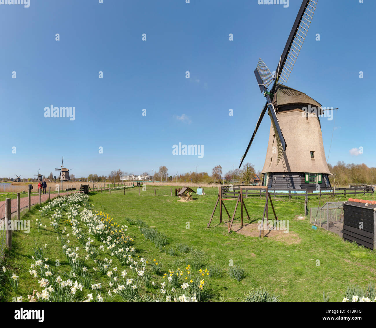 Groundsailer windmills called Strijkmolen E, C, B, D Stock Photo - Alamy