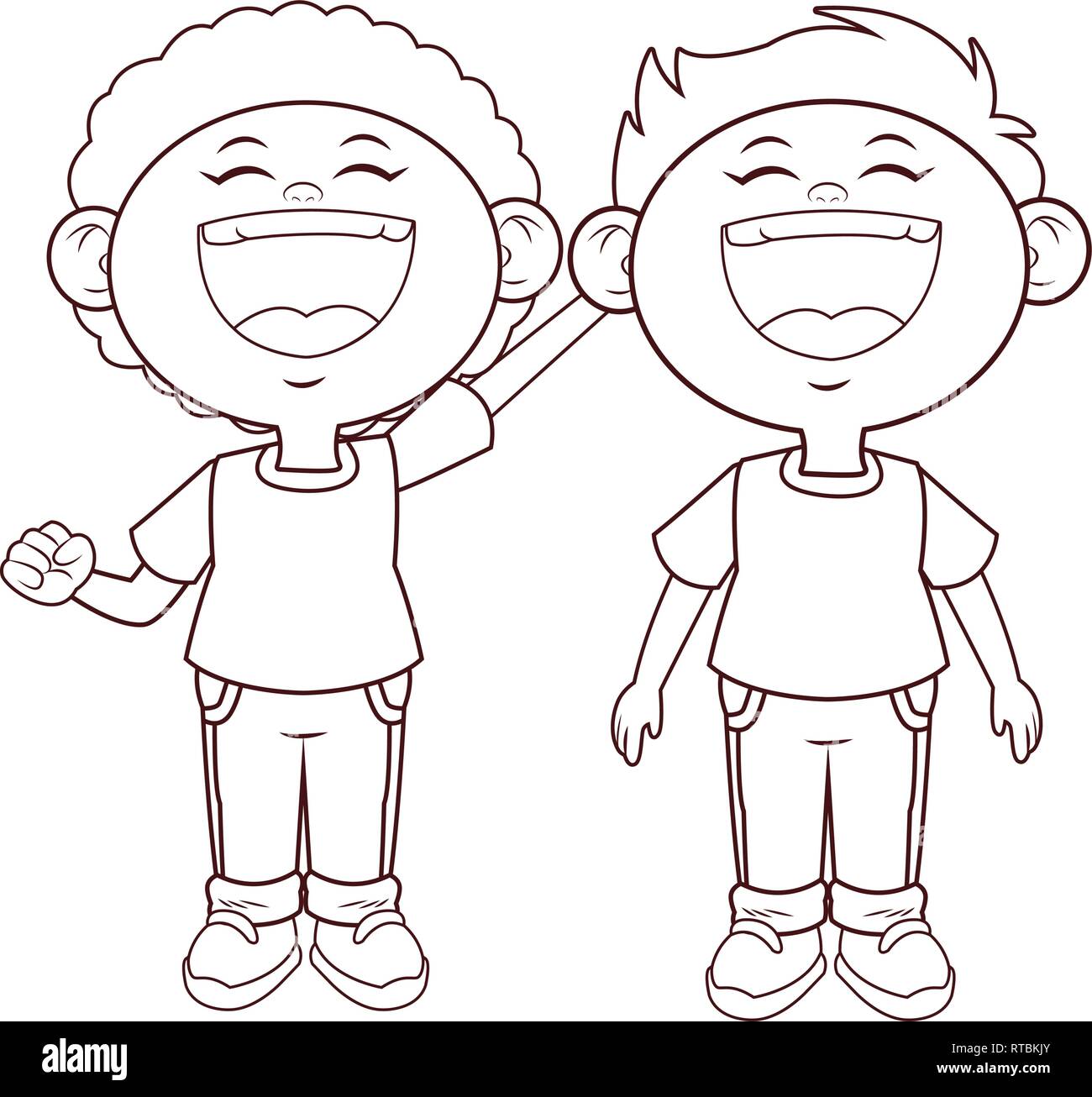 children happy smile Stock Vector Image & Art - Alamy