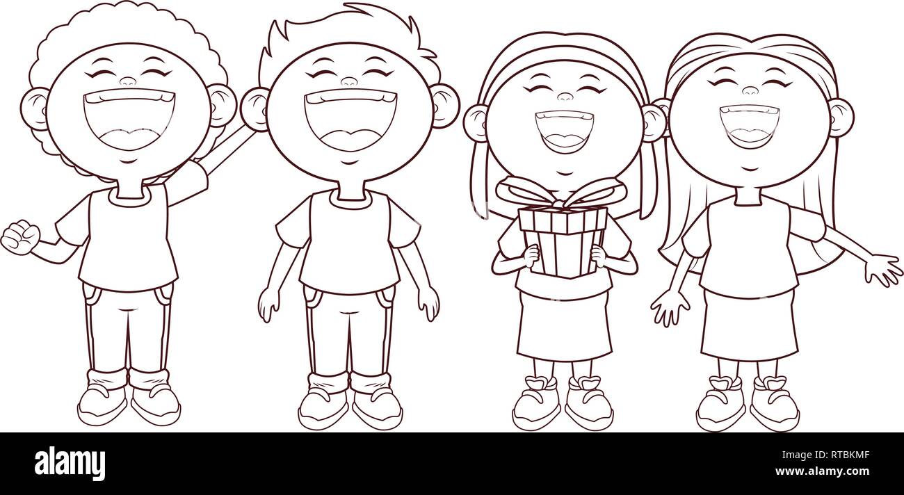 children happy smile Stock Vector Image & Art - Alamy