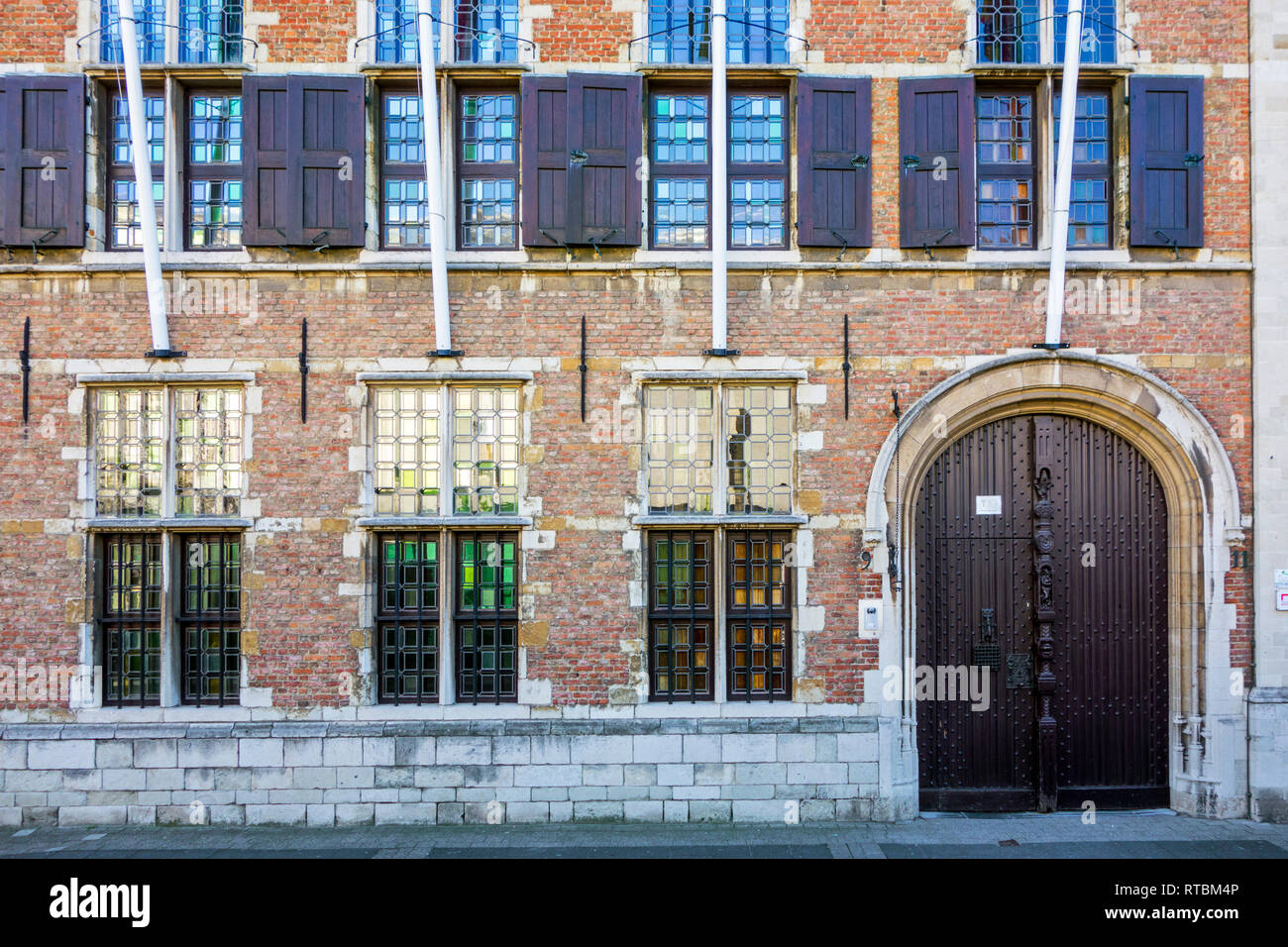 Façade and entrance of the Rubenshuis / Rubens' House museum, former ...