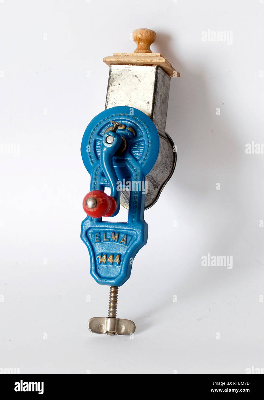 Vintage cheese grater, metal and wood. Original, 1960s Stock Photo - Alamy