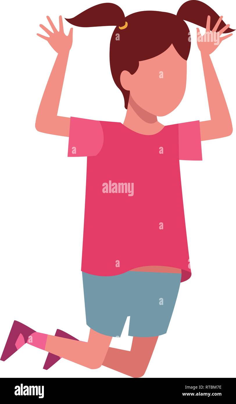 Girl jumping cartoon Stock Vector Image & Art - Alamy