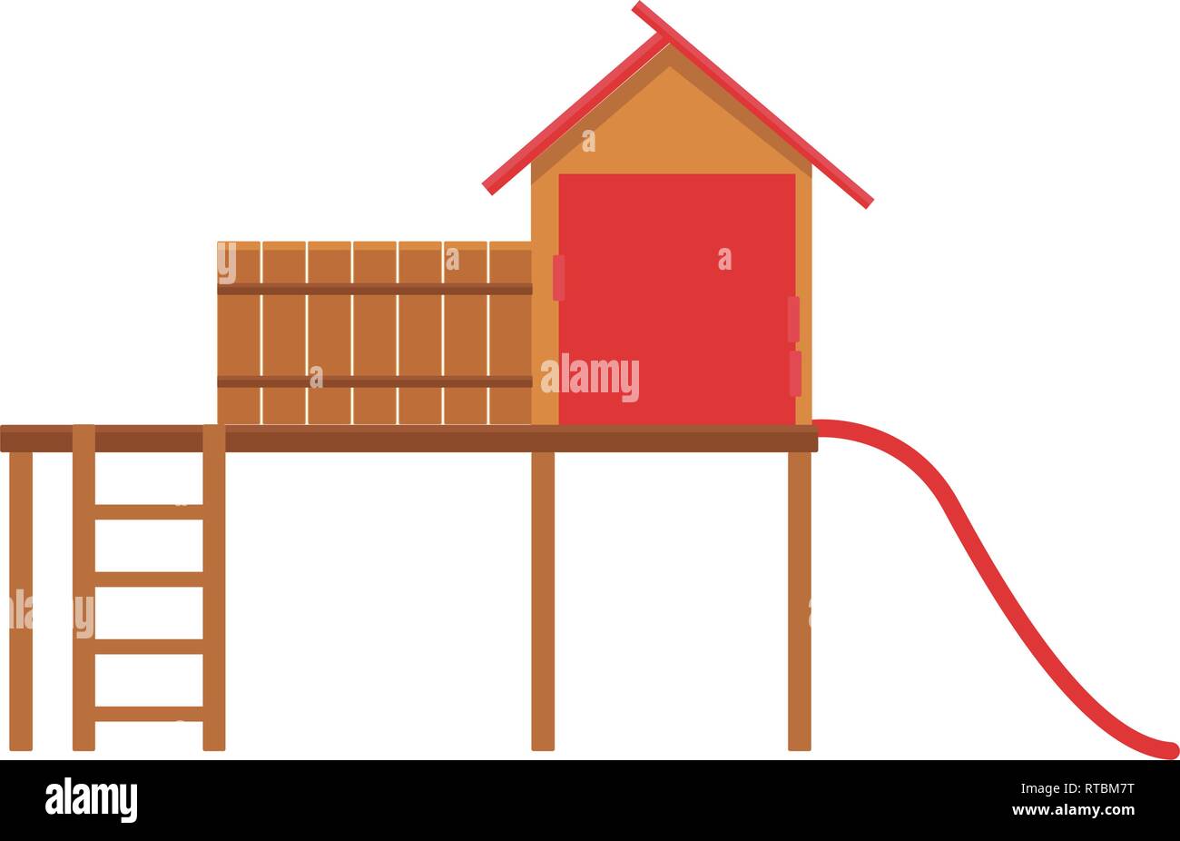 Kids wooden playground Stock Vector Image & Art - Alamy