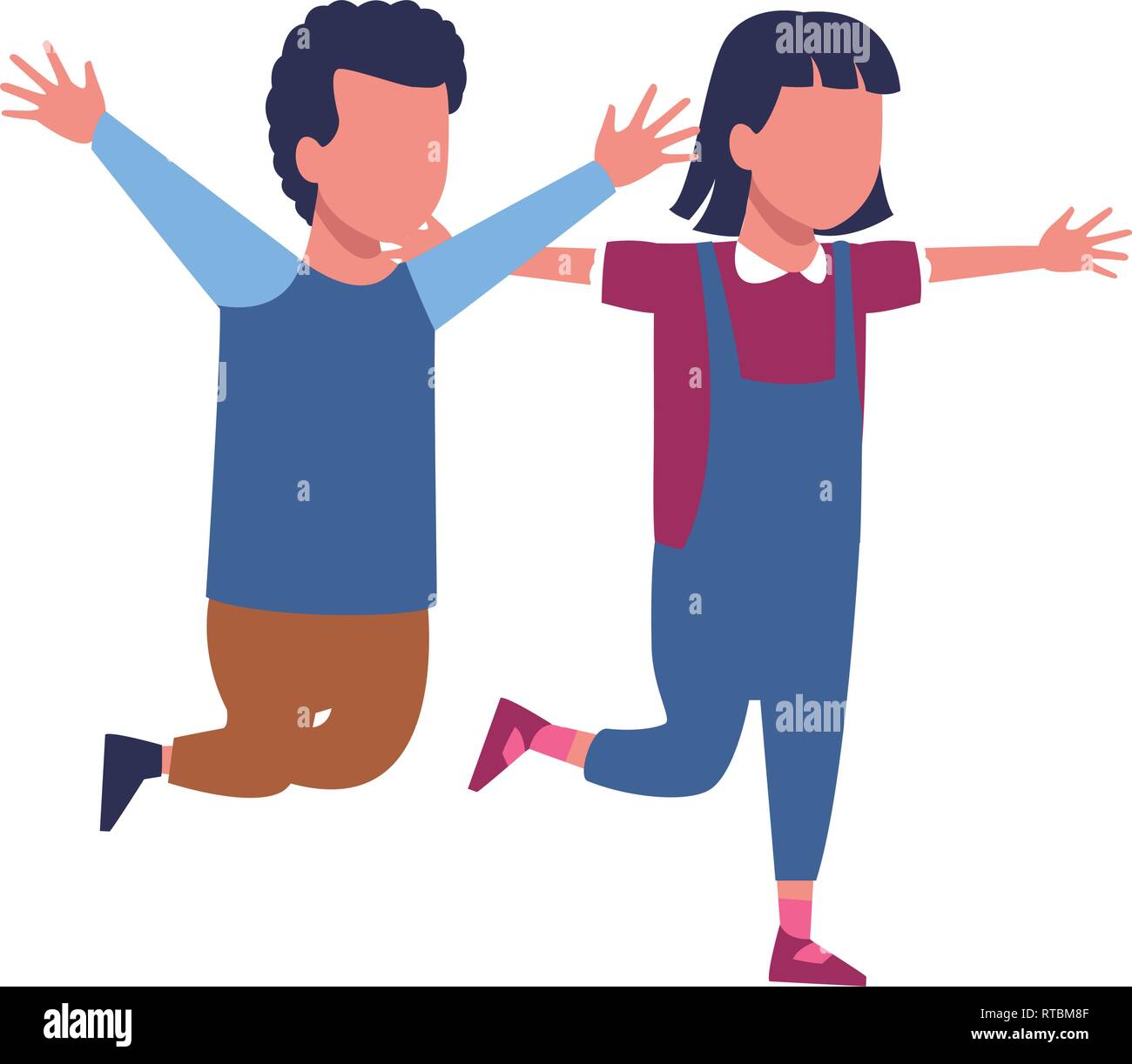 Kids playing cartoons Stock Vector Image & Art - Alamy