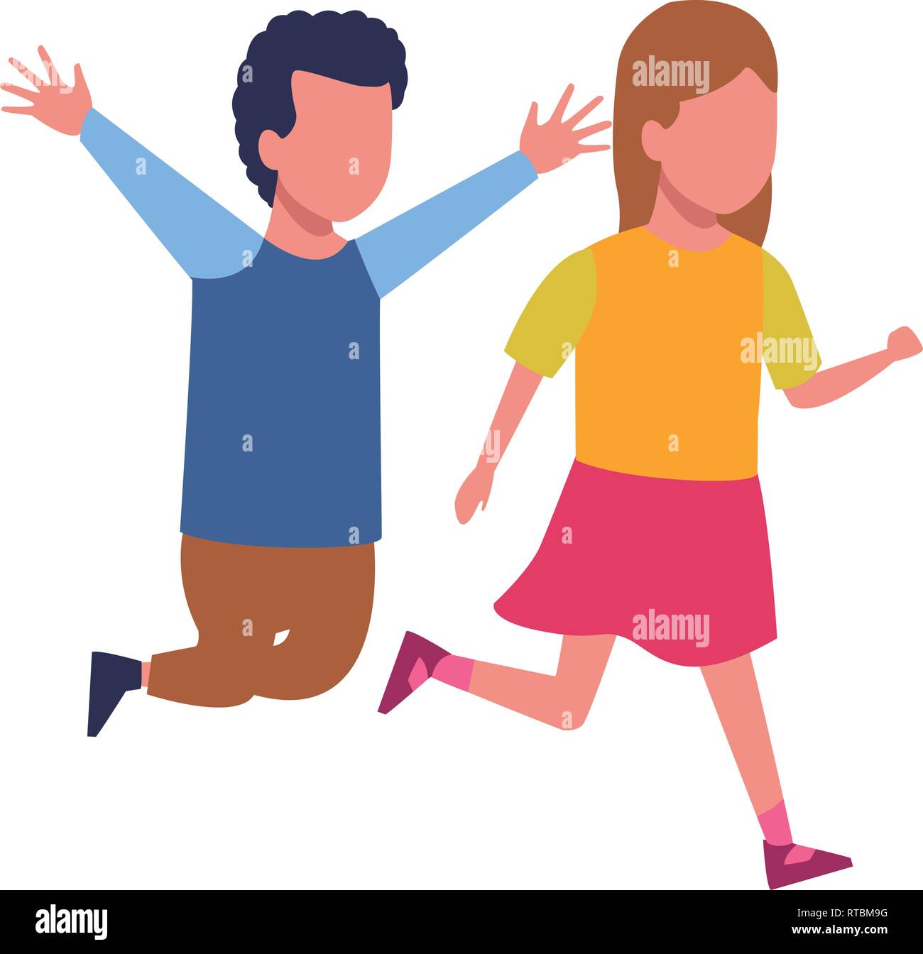 Kids playing cartoons Stock Vector Image & Art - Alamy