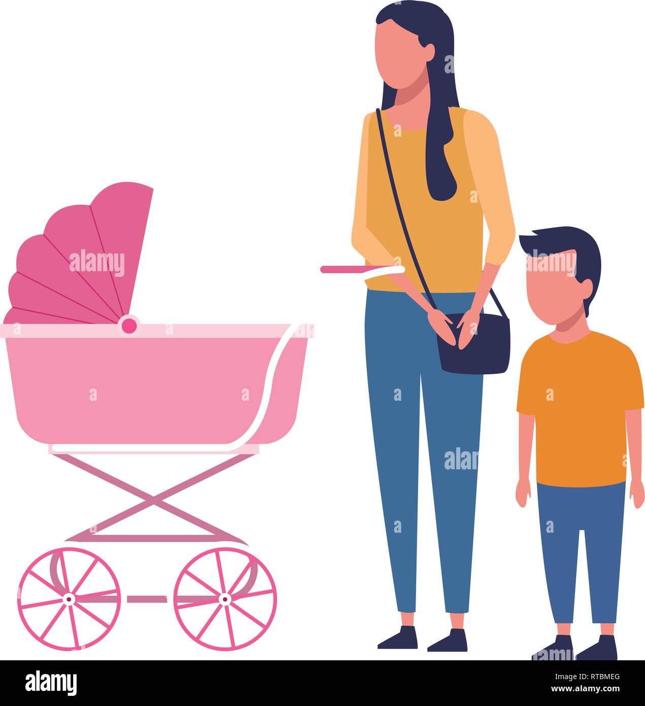 Family pram Stock Vector Images - Alamy