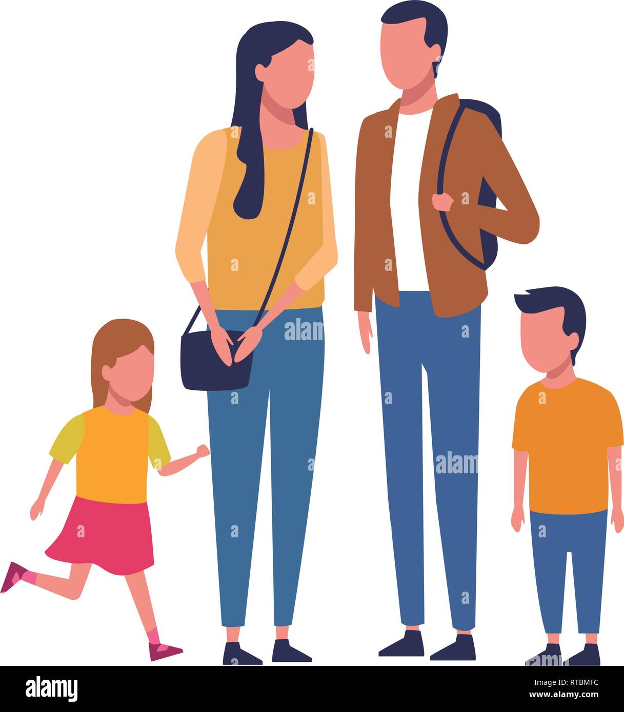 Family and kids cartoon Stock Vector Image & Art - Alamy