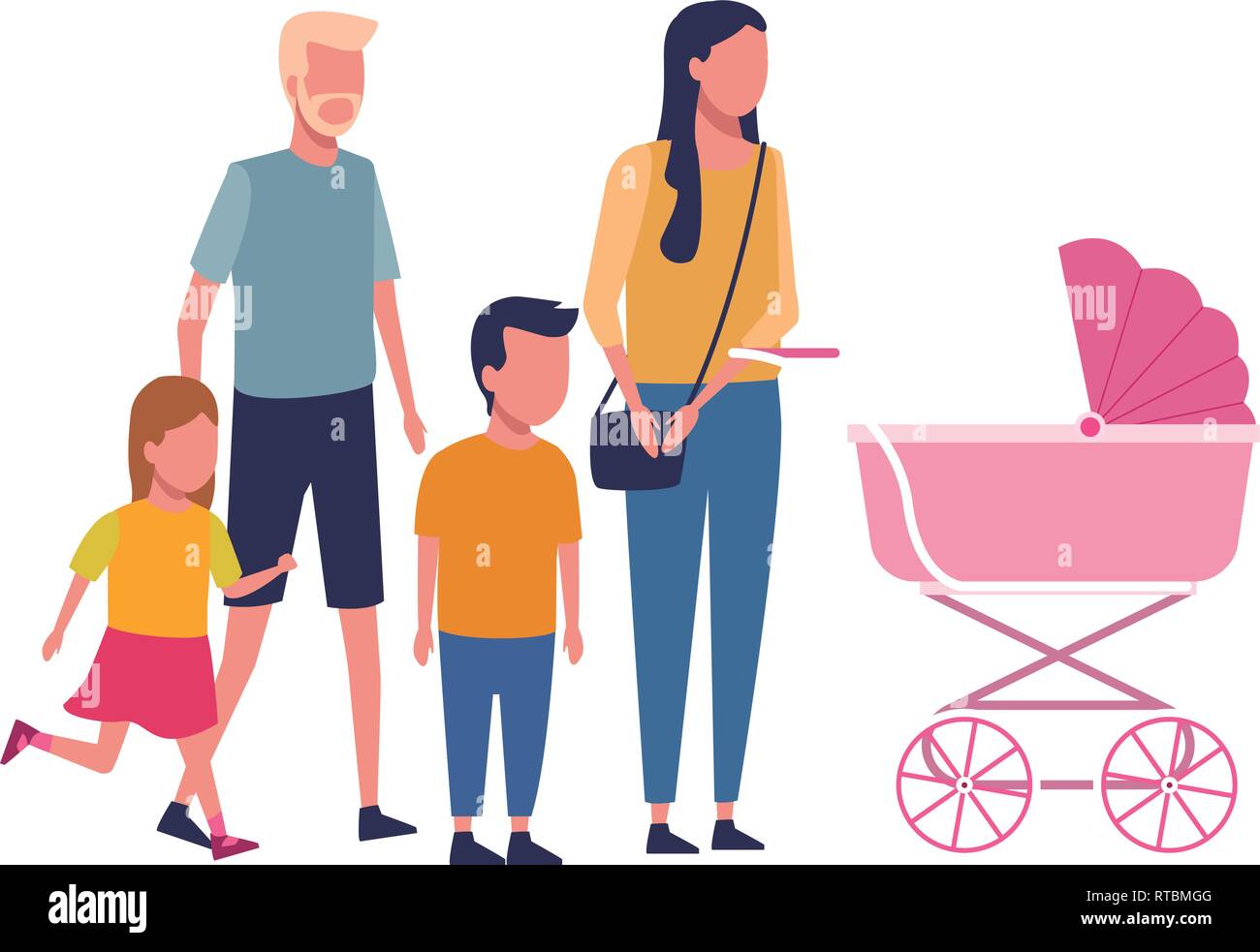 Family and kids cartoon Stock Vector Image & Art - Alamy