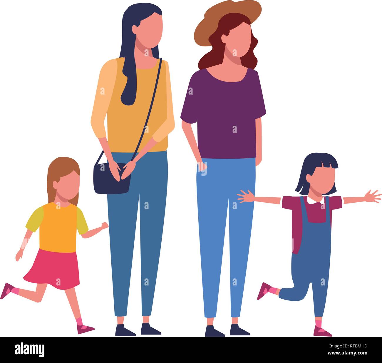 Family and kids cartoon Stock Vector Image & Art - Alamy