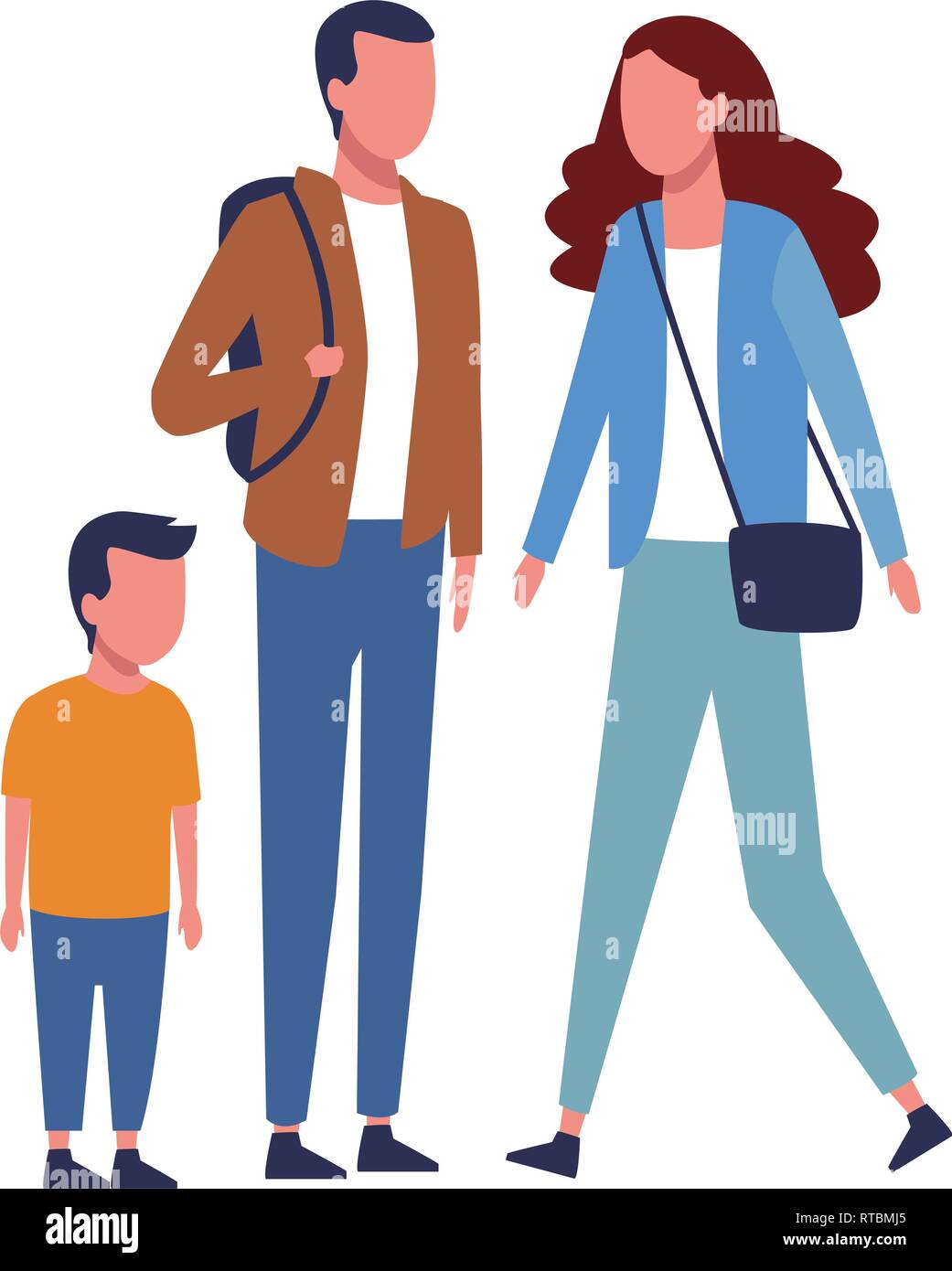 Family and kids cartoon Stock Vector Image & Art - Alamy
