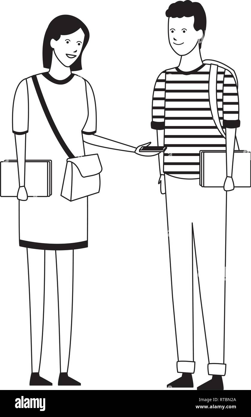 Gesture woman friends happy student Stock Vector Images - Alamy