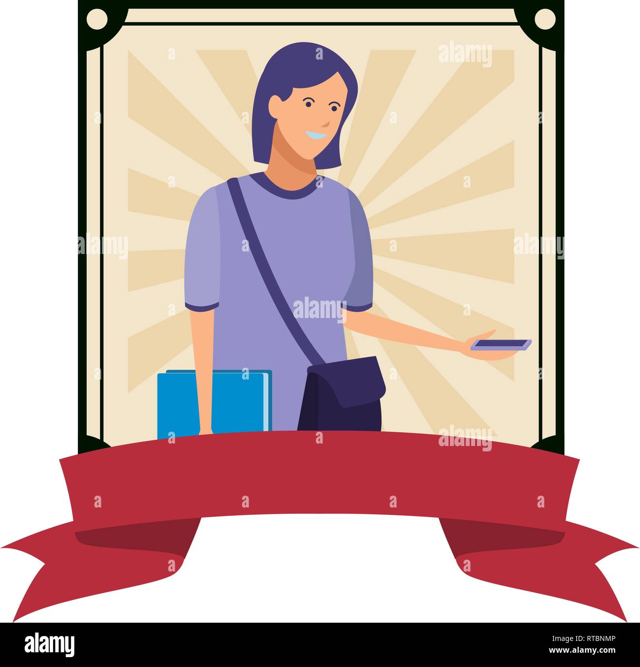 girl student outfit banner Stock Vector Image & Art - Alamy