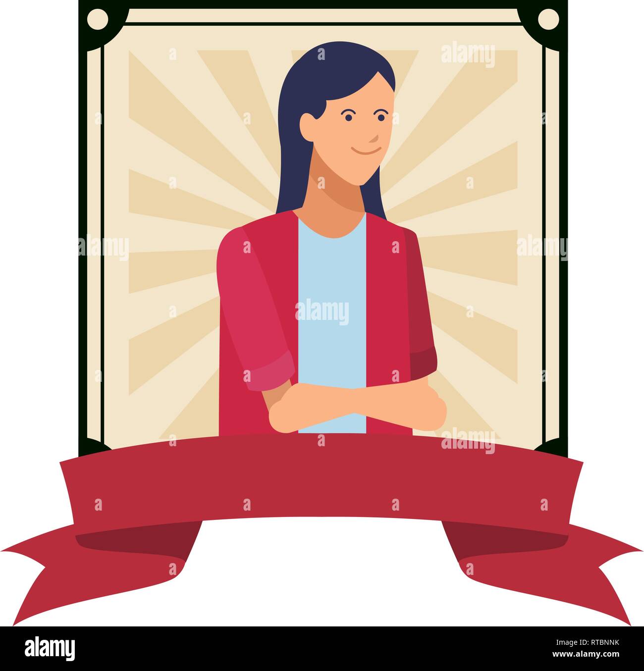 Girl arms crossed Stock Vector Images - Alamy