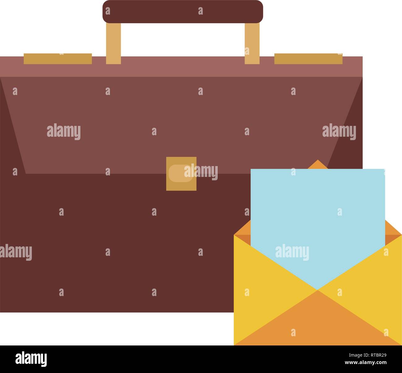 Briefcase and envelope Stock Vector Image & Art - Alamy