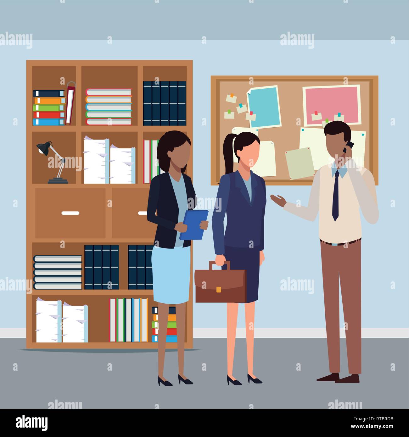 business teamwork meeting faceless Stock Vector Image & Art - Alamy