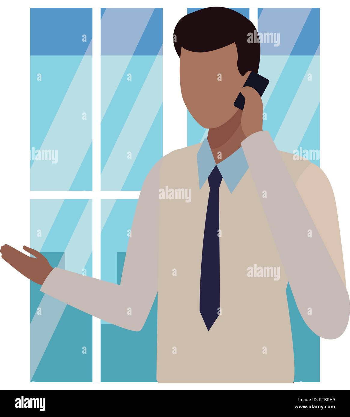 business call businessman faceless Stock Vector Image & Art - Alamy
