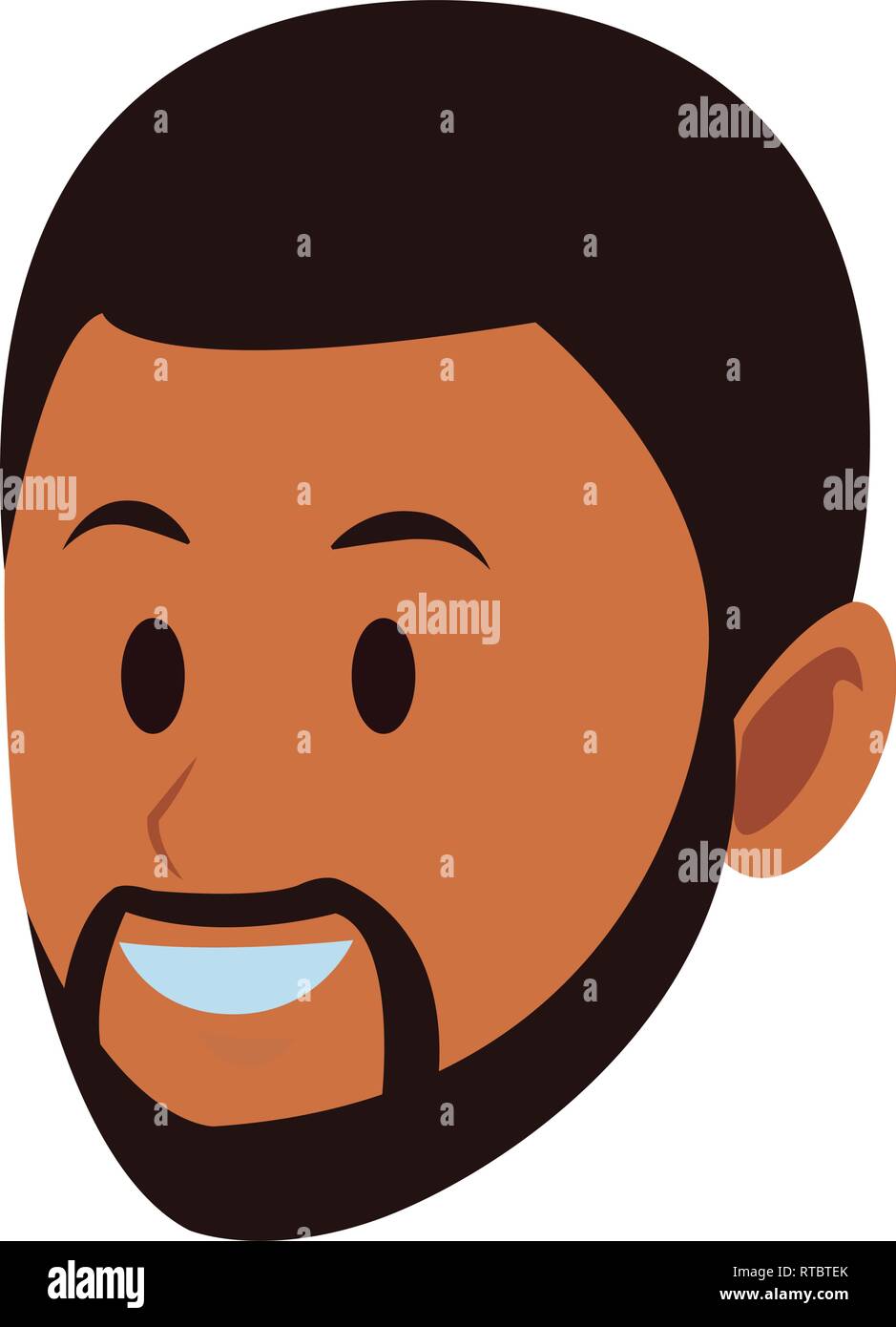afroamerican man only face Stock Vector Image & Art - Alamy