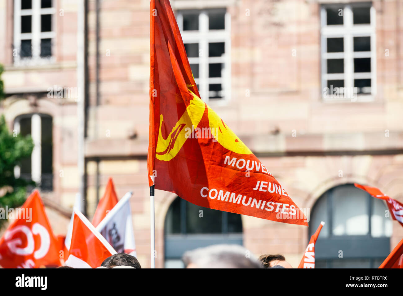 Flag of the french communist party hi-res stock photography and images ...