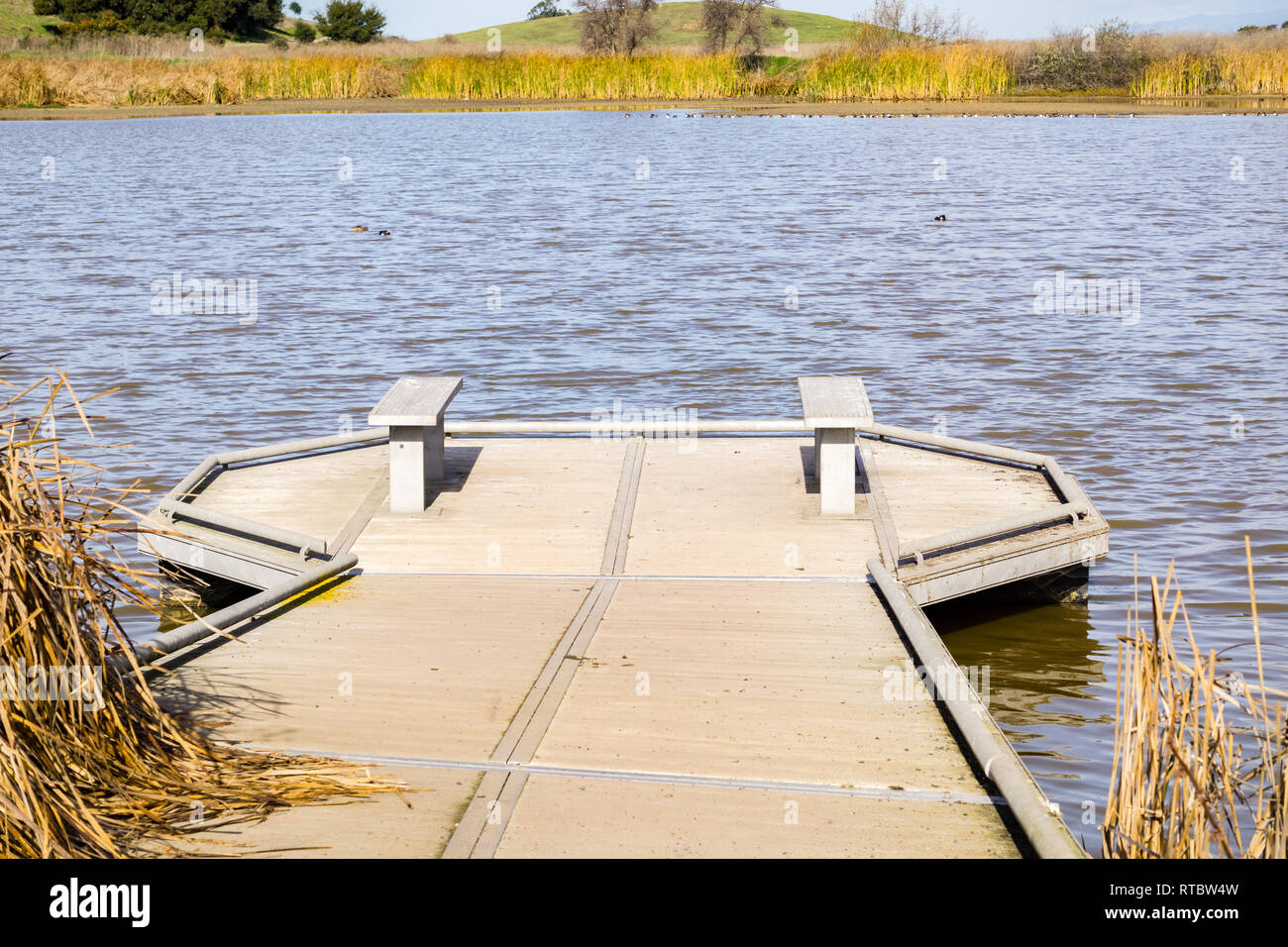 Marsh viewing platform, Coyote Hills Regional Park, east San Francisco ...
